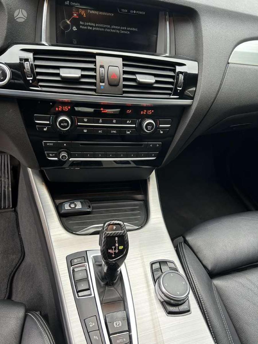 Black BMW X3 2015 in Vilnius, with an engine capacity of 2.99 L and mileage of 194 thousand km for 13750 €, photo 14 on AUTOMOTO.COM.LV