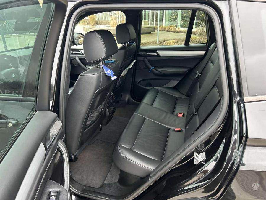 Black BMW X3 2015 in Vilnius, with an engine capacity of 2.99 L and mileage of 194 thousand km for 13750 €, photo 16 on AUTOMOTO.COM.LV