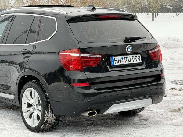 Black BMW X3 2015 in Jonava, with an engine capacity of 2.00 L and mileage of 213 thousand km for 14990 €, photo 7 on AUTOMOTO.COM.LV
