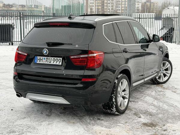 Black BMW X3 2015 in Jonava, with an engine capacity of 2.00 L and mileage of 213 thousand km for 14990 €, photo 10 on AUTOMOTO.COM.LV