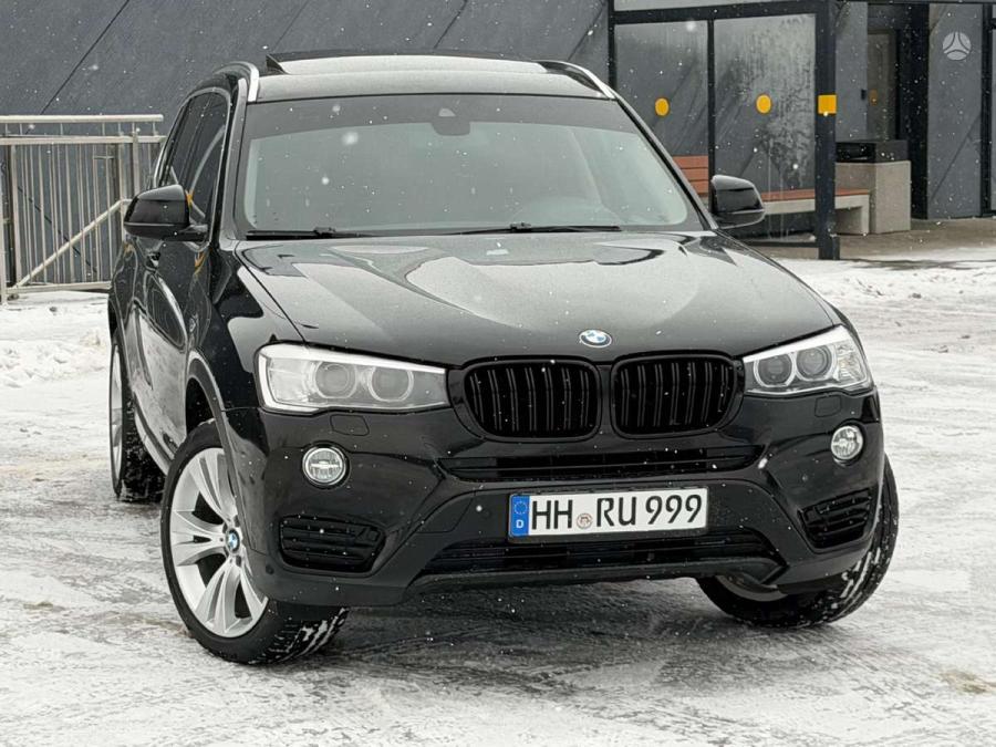 Black BMW X3 2015 in Jonava, with an engine capacity of 2.00 L and mileage of 213 thousand km for 14990 €, photo 13 on AUTOMOTO.COM.LV