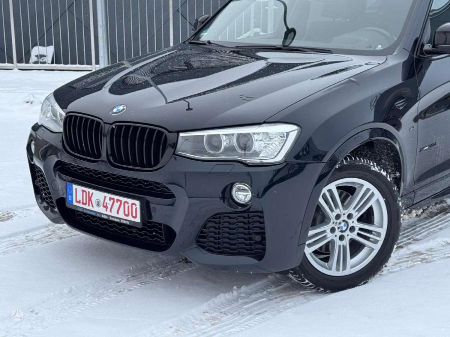 Black BMW X3 2015 in Jonava, with an engine capacity of 2.00 L and mileage of 263 thousand km for 15999 €, photo 4 on AUTOMOTO.COM.LV