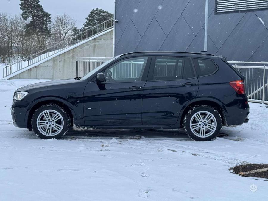 Black BMW X3 2015 in Jonava, with an engine capacity of 2.00 L and mileage of 263 thousand km for 15999 €, photo 5 on AUTOMOTO.COM.LV