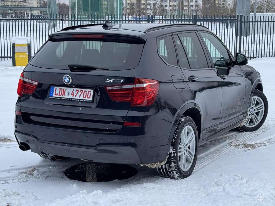 Black BMW X3 2015 in Jonava, with an engine capacity of 2.00 L and mileage of 263 thousand km for 15999 €, photo 9 on AUTOMOTO.COM.LV