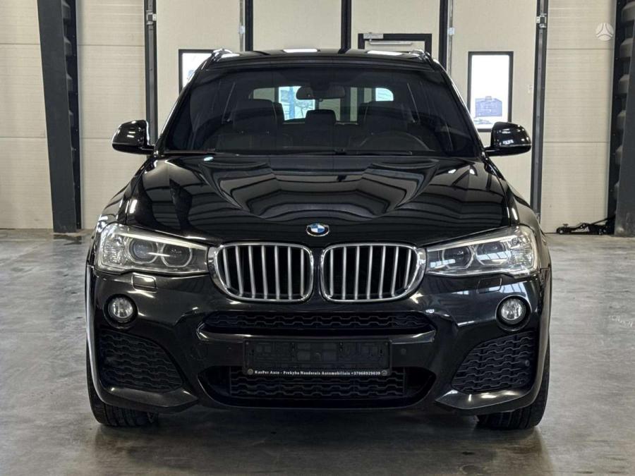 Black BMW X3 2015 in Marijampole, with an engine capacity of 2.99 L and mileage of 314 thousand km for 13799 €, photo 4 on AUTOMOTO.COM.LV