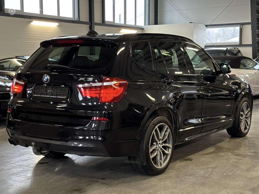 Black BMW X3 2015 in Marijampole, with an engine capacity of 2.99 L and mileage of 314 thousand km for 13799 €, photo 8 on AUTOMOTO.COM.LV