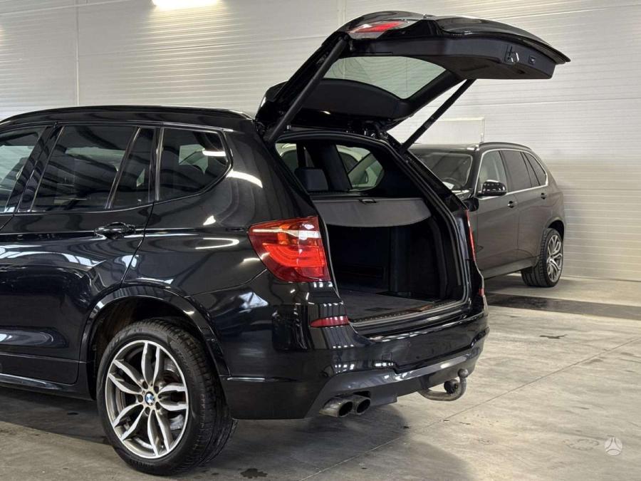 Black BMW X3 2015 in Marijampole, with an engine capacity of 2.99 L and mileage of 314 thousand km for 13799 €, photo 13 on AUTOMOTO.COM.LV