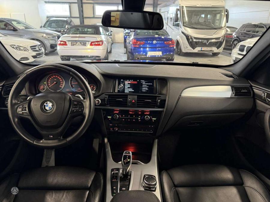 Black BMW X3 2015 in Marijampole, with an engine capacity of 2.99 L and mileage of 314 thousand km for 13799 €, photo 23 on AUTOMOTO.COM.LV