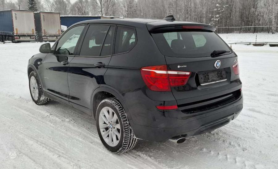 Black BMW X3 2015 in Panevezys, with an engine capacity of 2.00 L and mileage of 269 thousand km for 12300 €, photo 3 on AUTOMOTO.COM.LV