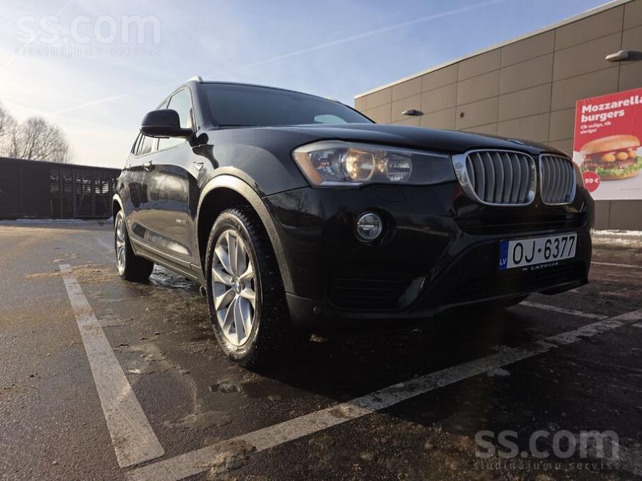 Black BMW X3 2015 in Ogre, with an engine capacity of 2.00 L and mileage of 275 thousand km for 13800 €, photo 2 on AUTOMOTO.COM.LV