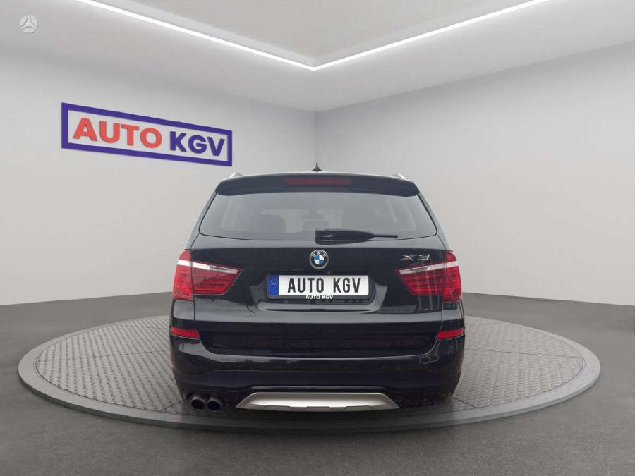 Black BMW X3 2015 in Kaunas, with an engine capacity of 3.00 L and mileage of 127 thousand km for 14799 €, photo 4 on AUTOMOTO.COM.LV