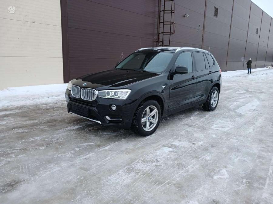 Black BMW X3 2015 in Jonava, with an engine capacity of 2.00 L and mileage of 257 thousand km for 13750 €, photo 1 on AUTOMOTO.COM.LV