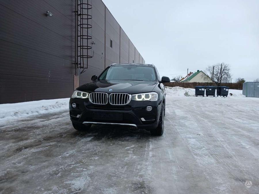 Black BMW X3 2015 in Jonava, with an engine capacity of 2.00 L and mileage of 257 thousand km for 13750 €, photo 2 on AUTOMOTO.COM.LV