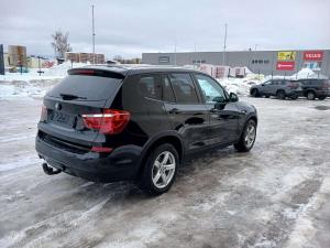 Black BMW X3 2015 in Jonava, with an engine capacity of 2.00 L and mileage of 257 thousand km for 13750 €, photo 4 on AUTOMOTO.COM.LV
