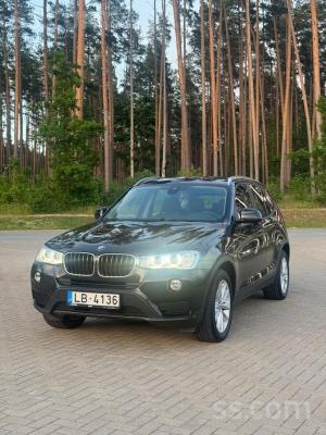 Black BMW X3 2015 in Riga, with an engine capacity of 2.00 L and mileage of 212 thousand km for 12595 €, photo  on AUTOMOTO.COM.LV