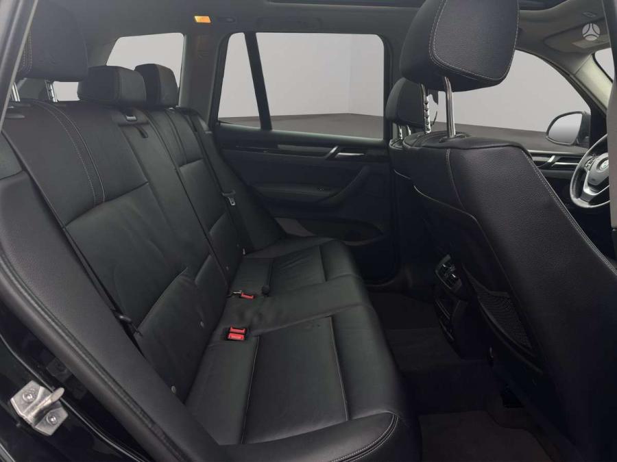 Black BMW X3 2015 in Kaunas, with an engine capacity of 3.00 L and mileage of 127 thousand km for 14799 €, photo 10 on AUTOMOTO.COM.LV