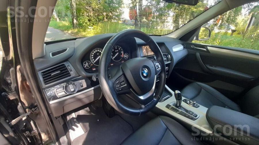 Black BMW X3 2015 in Riga, with an engine capacity of 2.00 L and mileage of 208 thousand km for 13000 €, photo 20 on AUTOMOTO.COM.LV