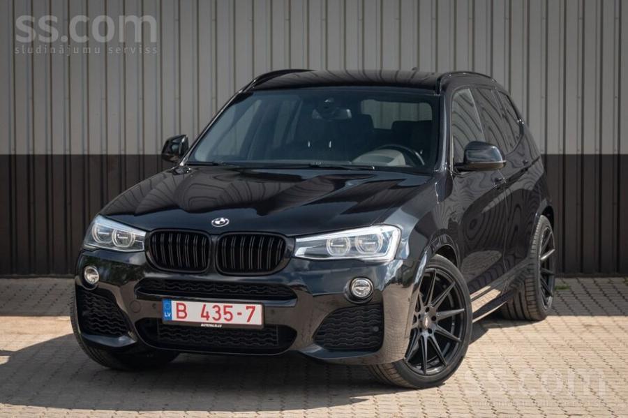 Black BMW X3 2015 in Talsi, with an engine capacity of 3.00 L and mileage of 232 thousand km for 17950 €, photo 4 on AUTOMOTO.COM.LV
