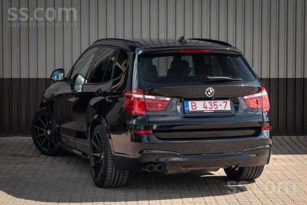 Black BMW X3 2015 in Talsi, with an engine capacity of 3.00 L and mileage of 232 thousand km for 17950 €, photo 4 on AUTOMOTO.COM.LV