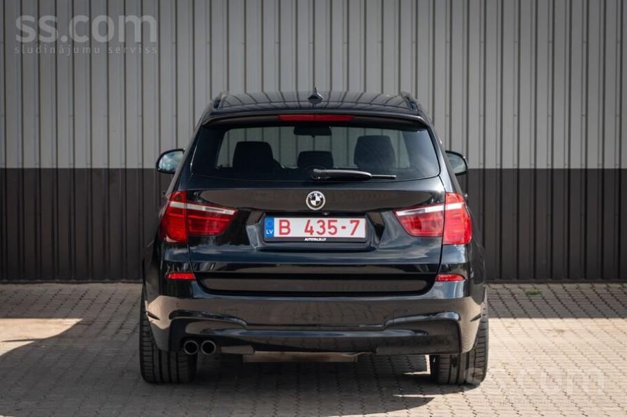 Black BMW X3 2015 in Talsi, with an engine capacity of 3.00 L and mileage of 232 thousand km for 17950 €, photo 6 on AUTOMOTO.COM.LV