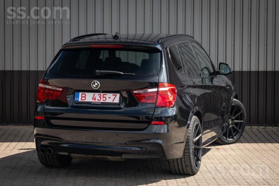 Black BMW X3 2015 in Talsi, with an engine capacity of 3.00 L and mileage of 232 thousand km for 17950 €, photo 8 on AUTOMOTO.COM.LV