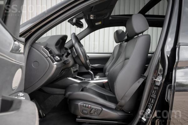 Black BMW X3 2015 in Talsi, with an engine capacity of 3.00 L and mileage of 232 thousand km for 17950 €, photo 9 on AUTOMOTO.COM.LV