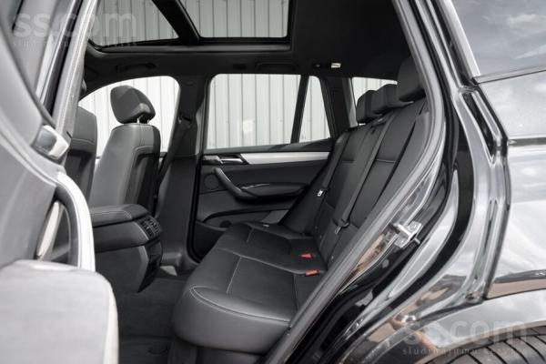 Black BMW X3 2015 in Talsi, with an engine capacity of 3.00 L and mileage of 232 thousand km for 17950 €, photo 10 on AUTOMOTO.COM.LV