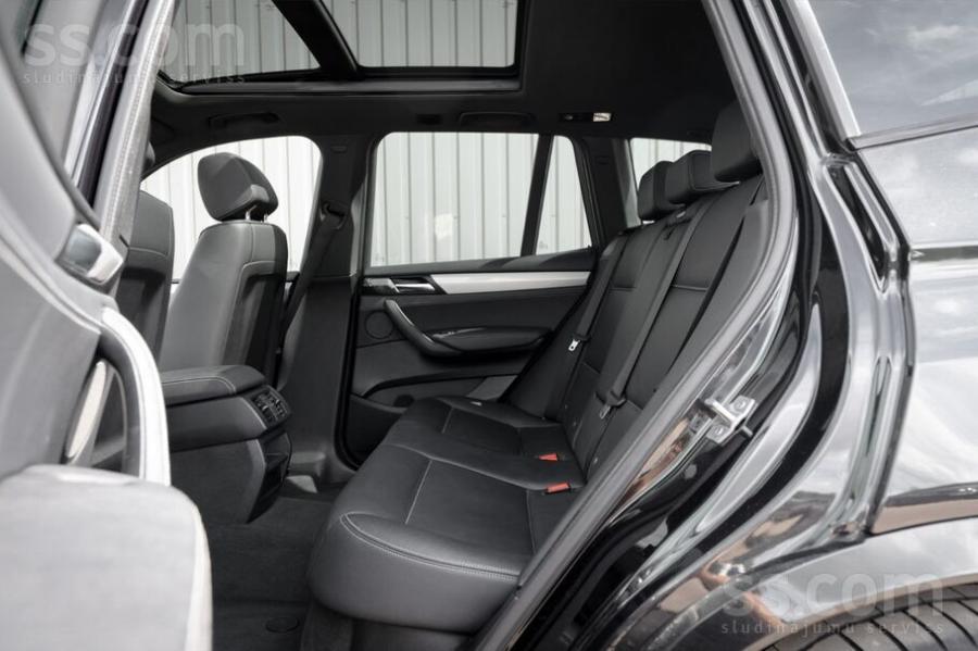 Black BMW X3 2015 in Talsi, with an engine capacity of 3.00 L and mileage of 232 thousand km for 17950 €, photo 11 on AUTOMOTO.COM.LV