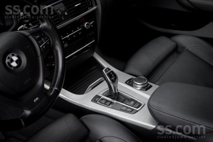 Black BMW X3 2015 in Talsi, with an engine capacity of 3.00 L and mileage of 232 thousand km for 17950 €, photo 29 on AUTOMOTO.COM.LV