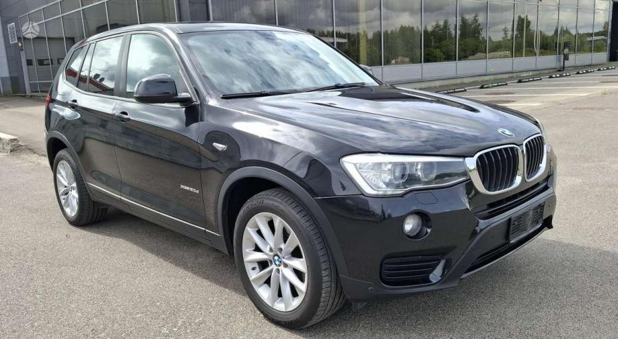 Black BMW X3 2015 in Panevezys, with an engine capacity of 2.00 L and mileage of 269 thousand km for 11750 €, photo 7 on AUTOMOTO.COM.LV