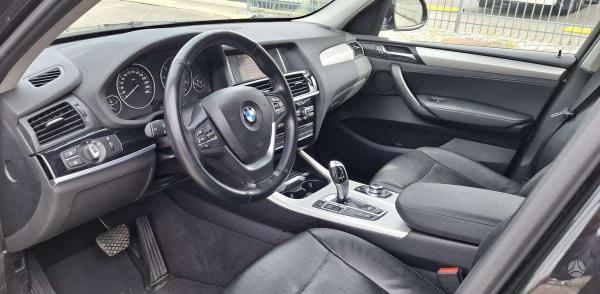 Black BMW X3 2015 in Panevezys, with an engine capacity of 2.00 L and mileage of 269 thousand km for 11750 €, photo 8 on AUTOMOTO.COM.LV