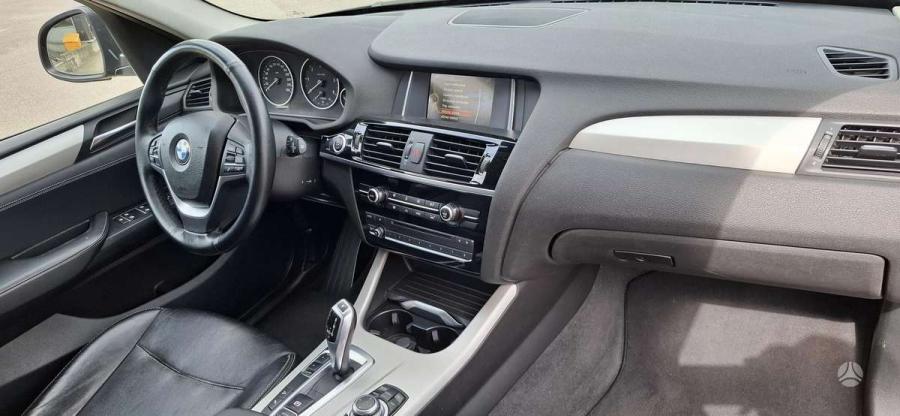 Black BMW X3 2015 in Panevezys, with an engine capacity of 2.00 L and mileage of 269 thousand km for 11750 €, photo 12 on AUTOMOTO.COM.LV