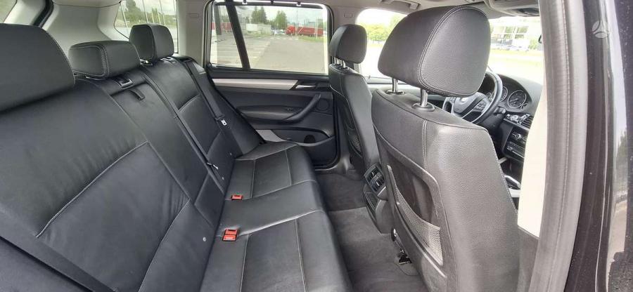 Black BMW X3 2015 in Panevezys, with an engine capacity of 2.00 L and mileage of 269 thousand km for 11750 €, photo 13 on AUTOMOTO.COM.LV