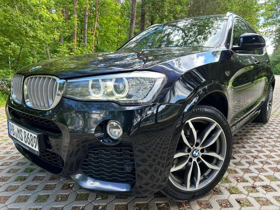 Black BMW X3 2015 in Vilnius, with an engine capacity of 2.99 L and mileage of 300 thousand km for 13100 €, photo 1 on AUTOMOTO.COM.LV