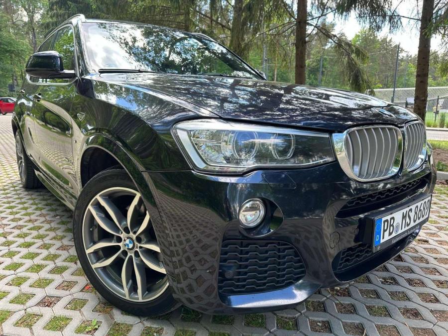 Black BMW X3 2015 in Vilnius, with an engine capacity of 2.99 L and mileage of 300 thousand km for 13100 €, photo 15 on AUTOMOTO.COM.LV