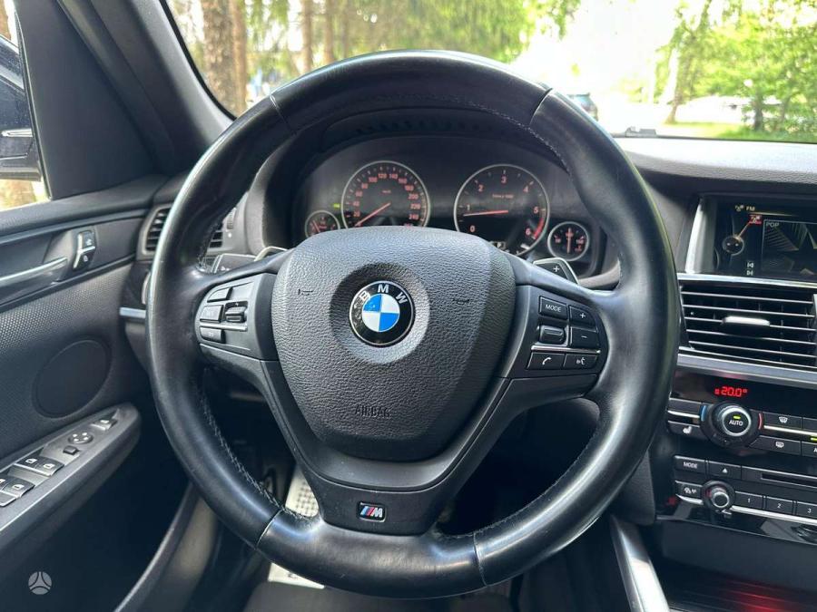 Black BMW X3 2015 in Vilnius, with an engine capacity of 2.99 L and mileage of 300 thousand km for 13100 €, photo 20 on AUTOMOTO.COM.LV