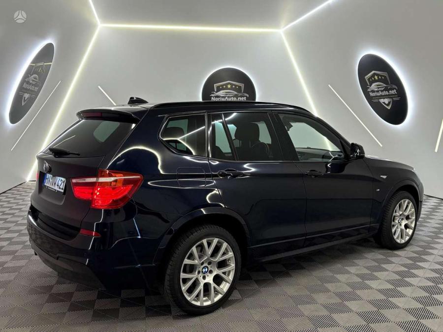 Black BMW X3 2015 in Marijampole, with an engine capacity of 2.99 L and mileage of 202 thousand km for 15500 €, photo 24 on AUTOMOTO.COM.LV