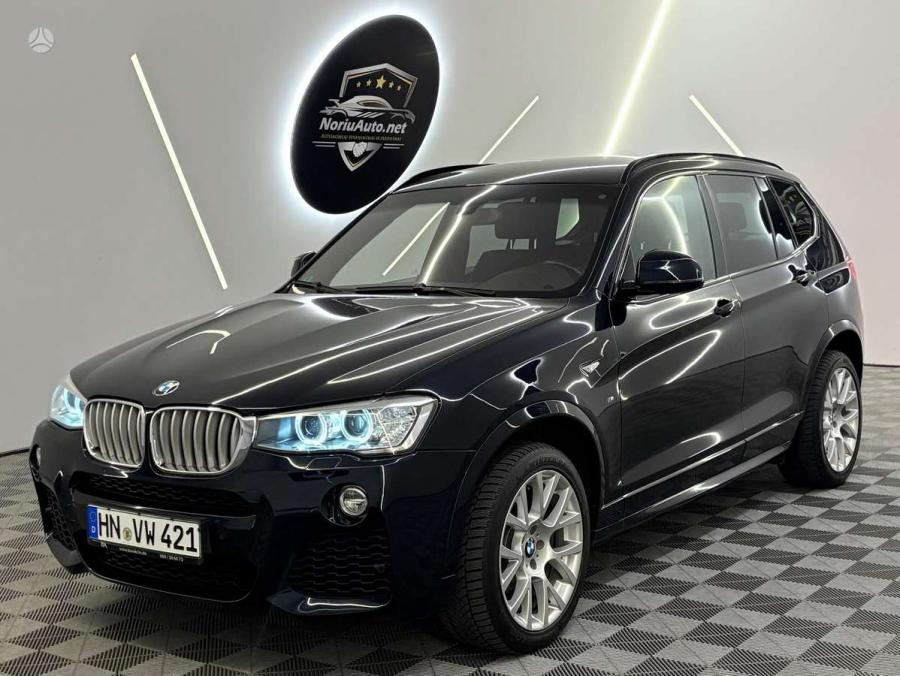 Black BMW X3 2015 in Marijampole, with an engine capacity of 2.99 L and mileage of 202 thousand km for 15500 €, photo 26 on AUTOMOTO.COM.LV