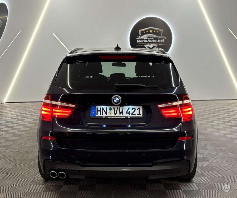Black BMW X3 2015 in Marijampole, with an engine capacity of 2.99 L and mileage of 202 thousand km for 15500 €, photo 28 on AUTOMOTO.COM.LV