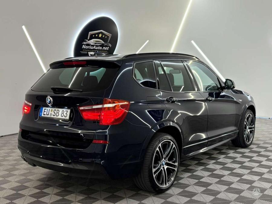 Black BMW X3 2015 in Marijampole, with an engine capacity of 2.99 L and mileage of 258 thousand km for 15200 €, photo 22 on AUTOMOTO.COM.LV