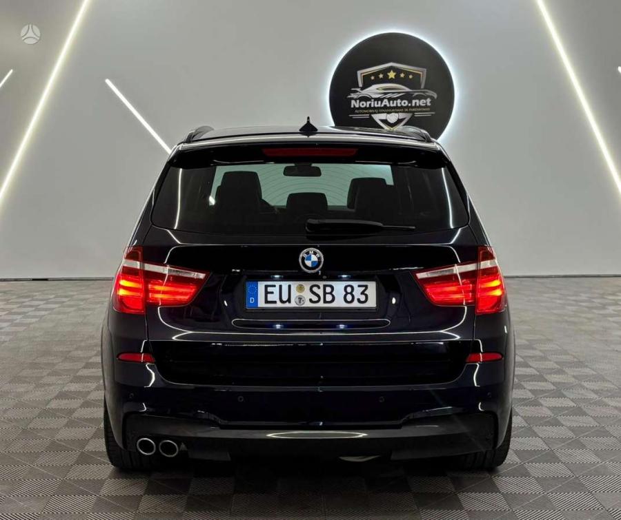 Black BMW X3 2015 in Marijampole, with an engine capacity of 2.99 L and mileage of 258 thousand km for 15200 €, photo 23 on AUTOMOTO.COM.LV