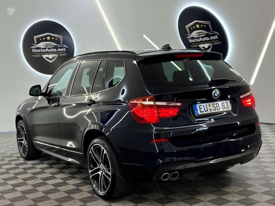 Black BMW X3 2015 in Marijampole, with an engine capacity of 2.99 L and mileage of 258 thousand km for 15200 €, photo 24 on AUTOMOTO.COM.LV