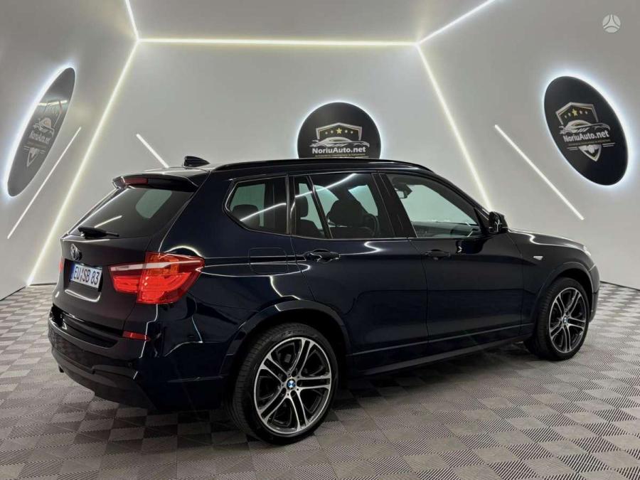 Black BMW X3 2015 in Marijampole, with an engine capacity of 2.99 L and mileage of 258 thousand km for 15200 €, photo 27 on AUTOMOTO.COM.LV