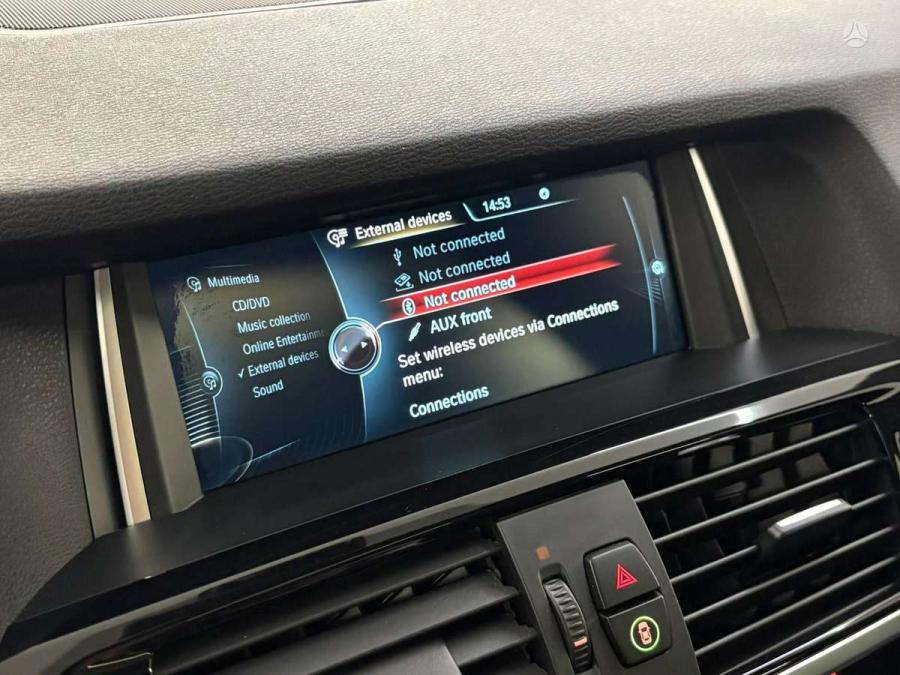 Black BMW X3 2015 in Marijampole, with an engine capacity of 2.99 L and mileage of 258 thousand km for 15200 €, photo 35 on AUTOMOTO.COM.LV