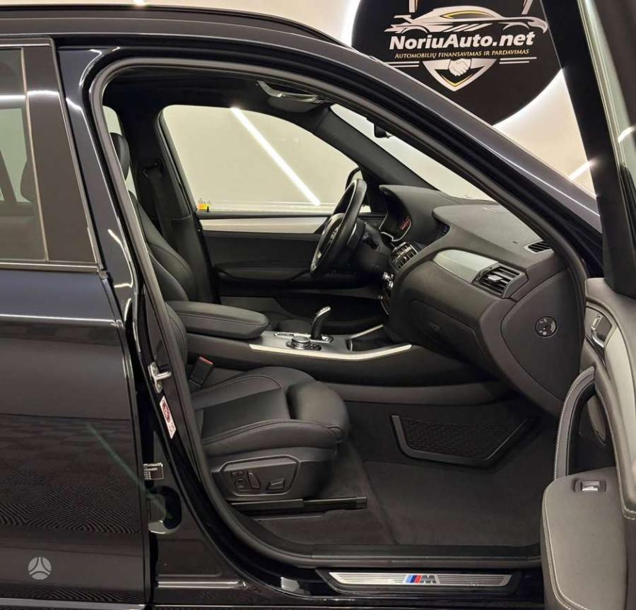 Black BMW X3 2015 in Marijampole, with an engine capacity of 2.99 L and mileage of 258 thousand km for 15200 €, photo 39 on AUTOMOTO.COM.LV