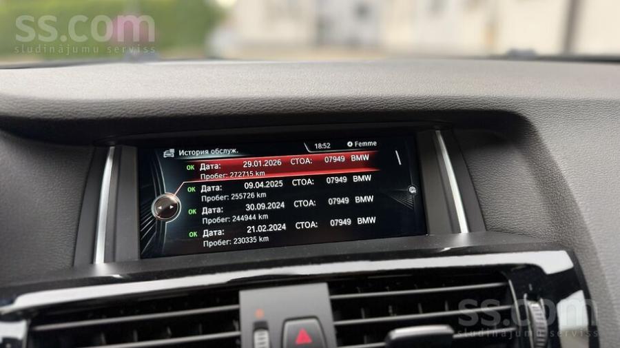 Черный БМВ Х3 2015 в Елгава, объемом двигателя 3.00 л и пробегом 274 тыс. км за 16290 €, фото 31 на AUTOMOTO.COM.LV