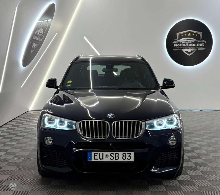 Black BMW X3 2015 in Marijampole, with an engine capacity of 2.99 L and mileage of 258 thousand km for 14950 €, photo 8 on AUTOMOTO.COM.LV