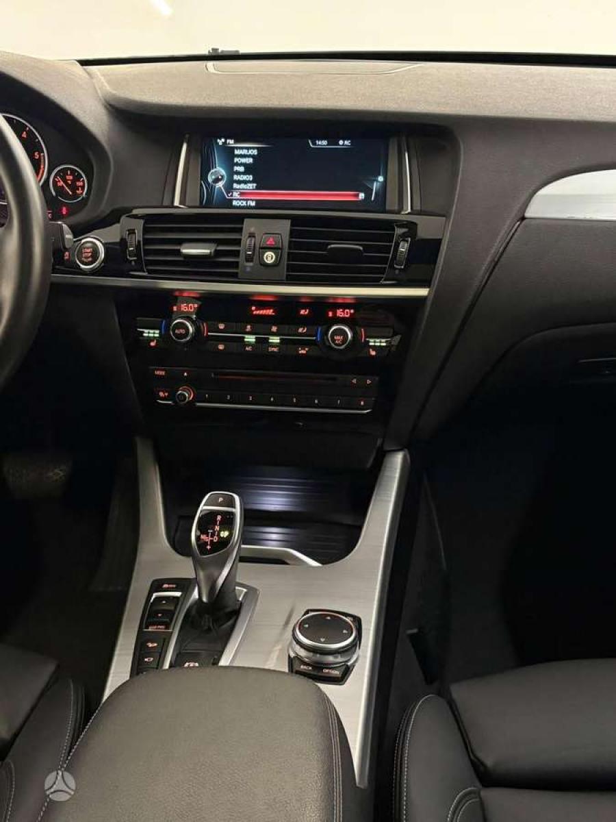 Black BMW X3 2015 in Marijampole, with an engine capacity of 2.99 L and mileage of 258 thousand km for 14950 €, photo 26 on AUTOMOTO.COM.LV