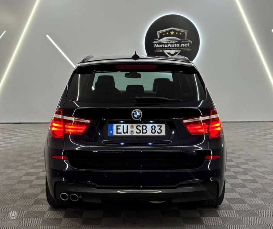 Black BMW X3 2015 in Marijampole, with an engine capacity of 2.99 L and mileage of 258 thousand km for 14950 €, photo 36 on AUTOMOTO.COM.LV