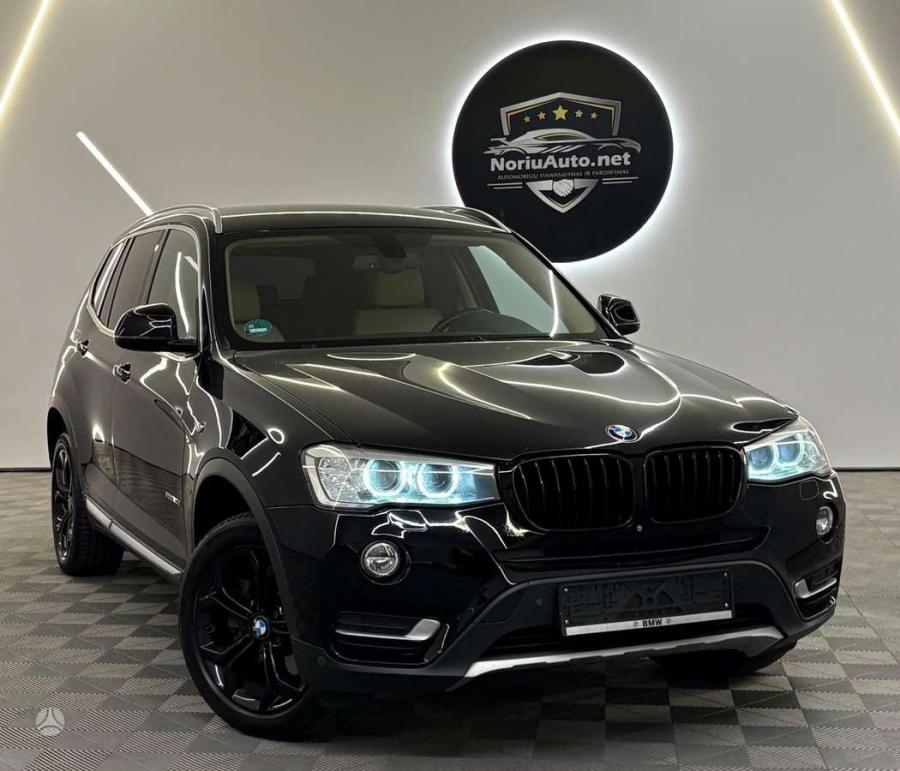 Black BMW X3 2015 in Marijampole, with an engine capacity of 2.99 L and mileage of 349 thousand km for 13850 €, photo 1 on AUTOMOTO.COM.LV